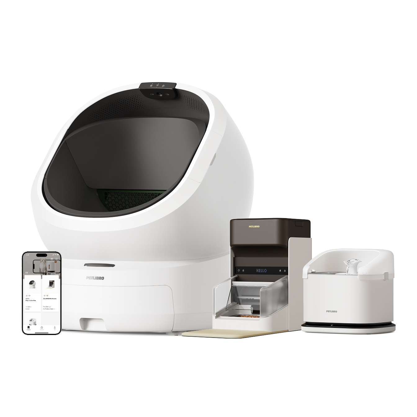 Luma Smart Litter Box & Dockstream RFID Smart Fountain & One RFID Smar